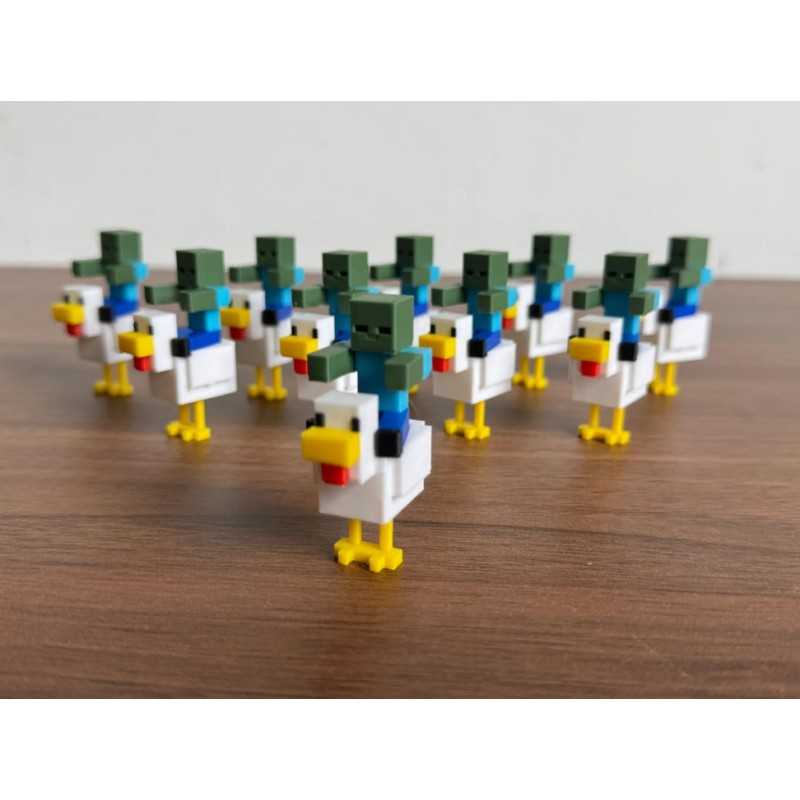 Chicken Jockey Minecraft Mini Figür